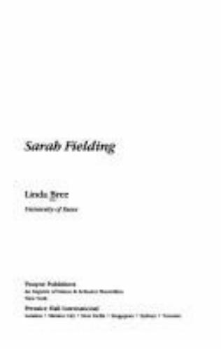 English Authors Ser.: Sarah Fielding by Linda Bree (1996, Hardcover ...