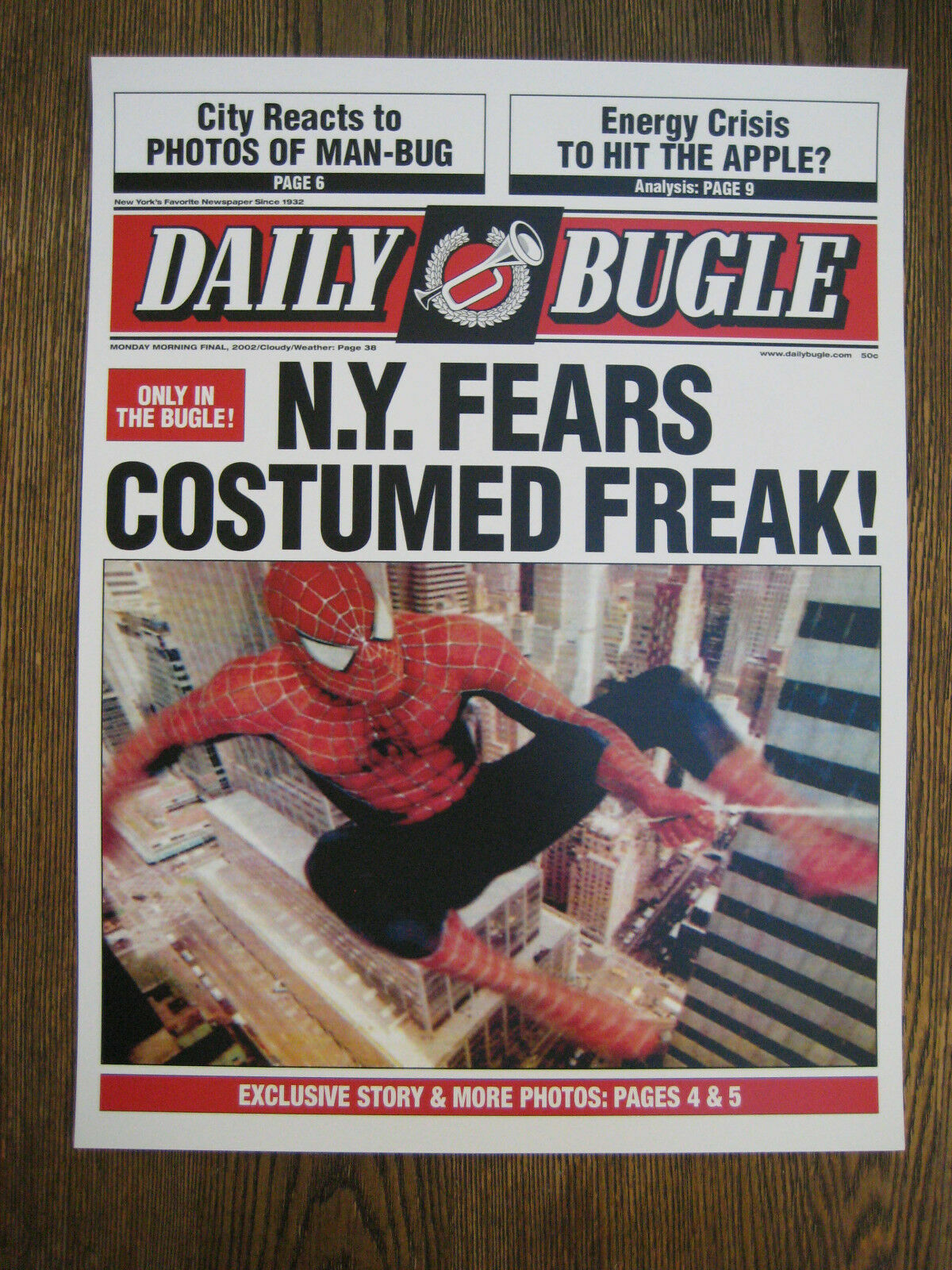 Marvel Spiderman Daily Bugle 11" x 15'' Front Page Posters ( Set of ...