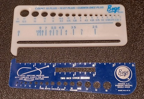 BOYE US Standard Knitting 2" Stitch Ruler ~&~ Count 10 Plus Crocheting ...