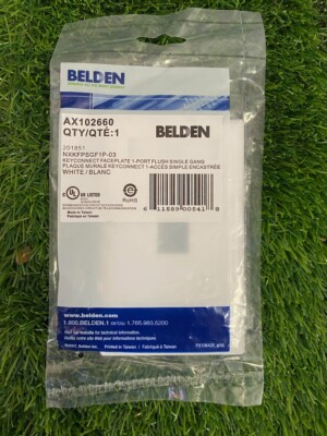 Belden AX102660 Faceplates KeyConnect 1-Port w/ID Window (single gang ...