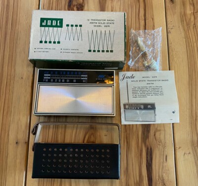 VTG JADE 2215 AM/FM 12 SOLID STATE 4 DIODES RADIO W/ BOX MANUAL ...