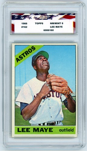 1966 Topps #162 Lee Maye AGC 8 NM/Mint Houston Astros | eBay