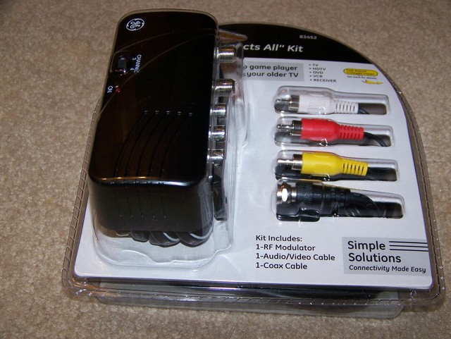 GE 83452 Simple Solutions Kit Connects All Kit RF Modulator Coax A/V ...