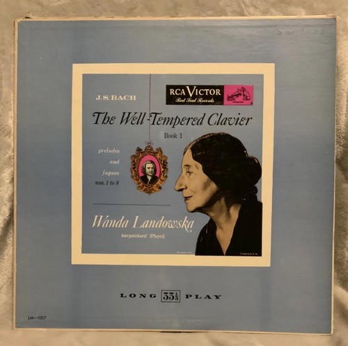 J.S. Bach The Well-Tempered Clavier Book 1 #1-8 33 rpm Record (MB2 #17 ...