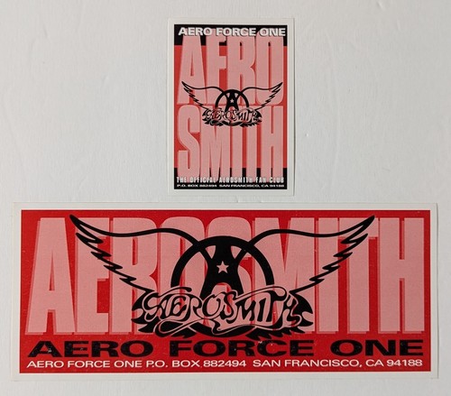 AEROSMITH Aero Force One Fan Club BUMPER STICKER + ADDITIONAL STICKER ...