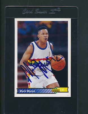 1992/93 Upper Deck #191 Mark Macon Nuggets Signed Auto *A5622 | eBay