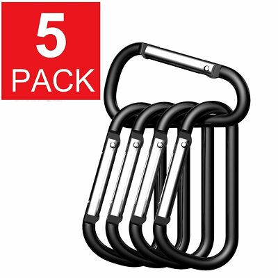 5x Ideal Aluminum Carabiner D-Ring Key Chain Keychain Clip Hook Outdoor ...