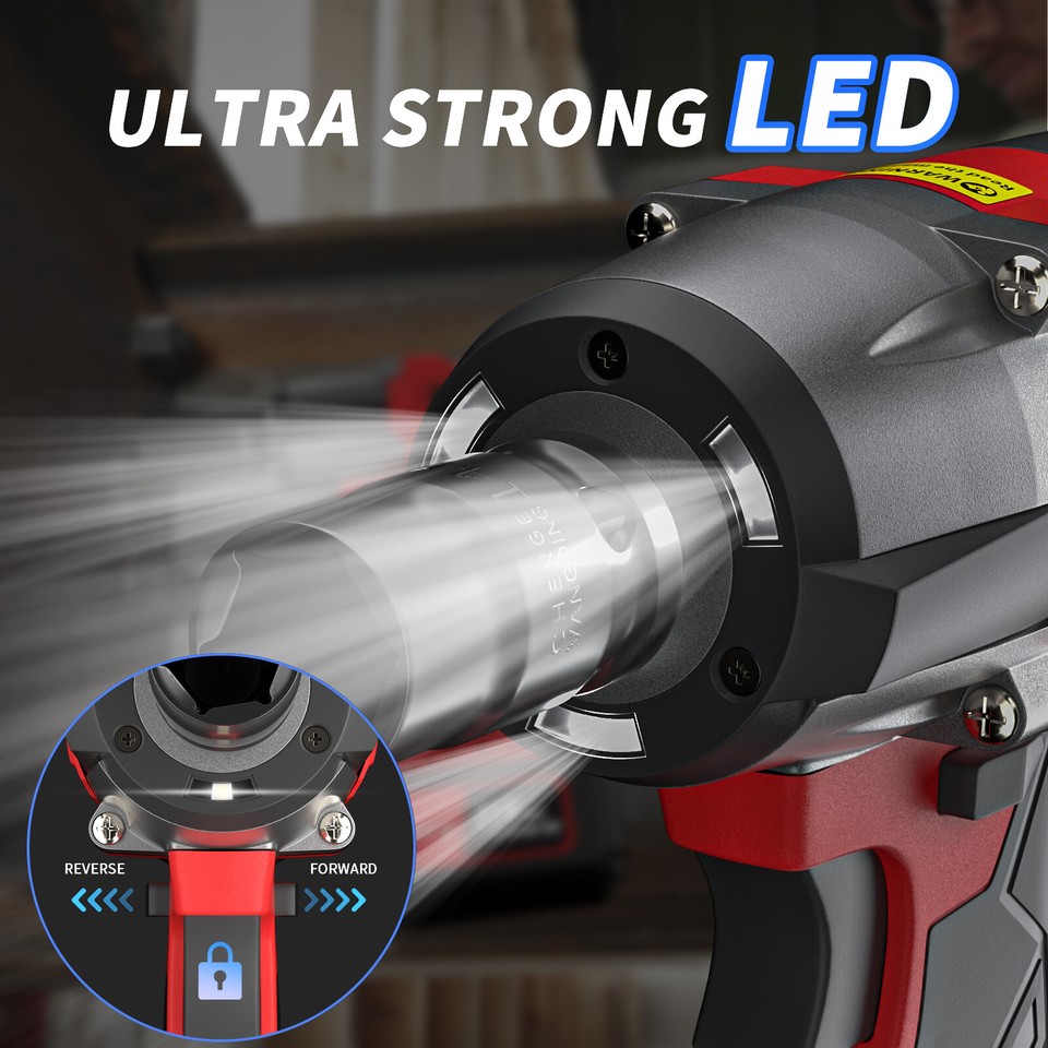 21V 2000NM Brushless Cordless Impact Wrench Car Repair Wheel Nut Gun Drill Set | eBay UK