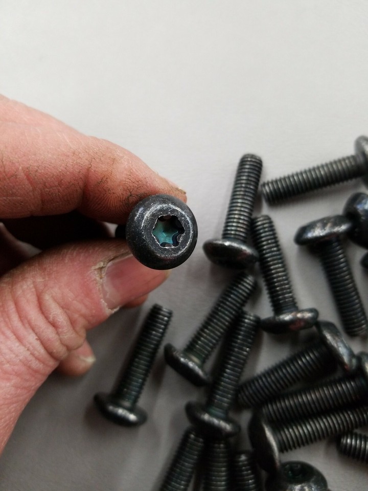 M8 x 1.25x30mm 6 Lobe Pan Head Machine Screw Mat Point Steel Cl 8.8 ...