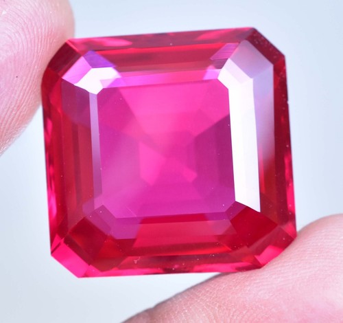 Flawless Natural Mogok Pink-Red Ruby 56.10 Ct Octagon Certified Loose ...