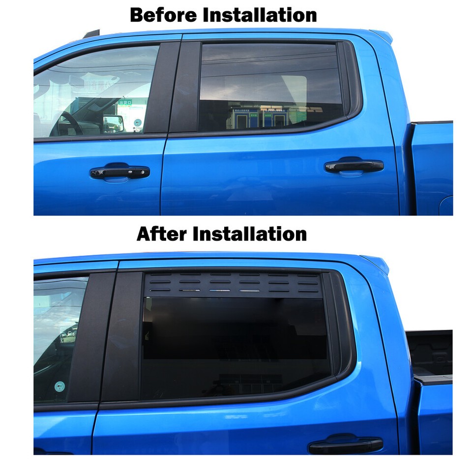 Rear Door Window Louver Air Vent Panel Trim For Chevy Silverado 19 ...