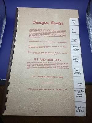 APBA Baseball Supplies Sacrifice Booklet - EX | eBay