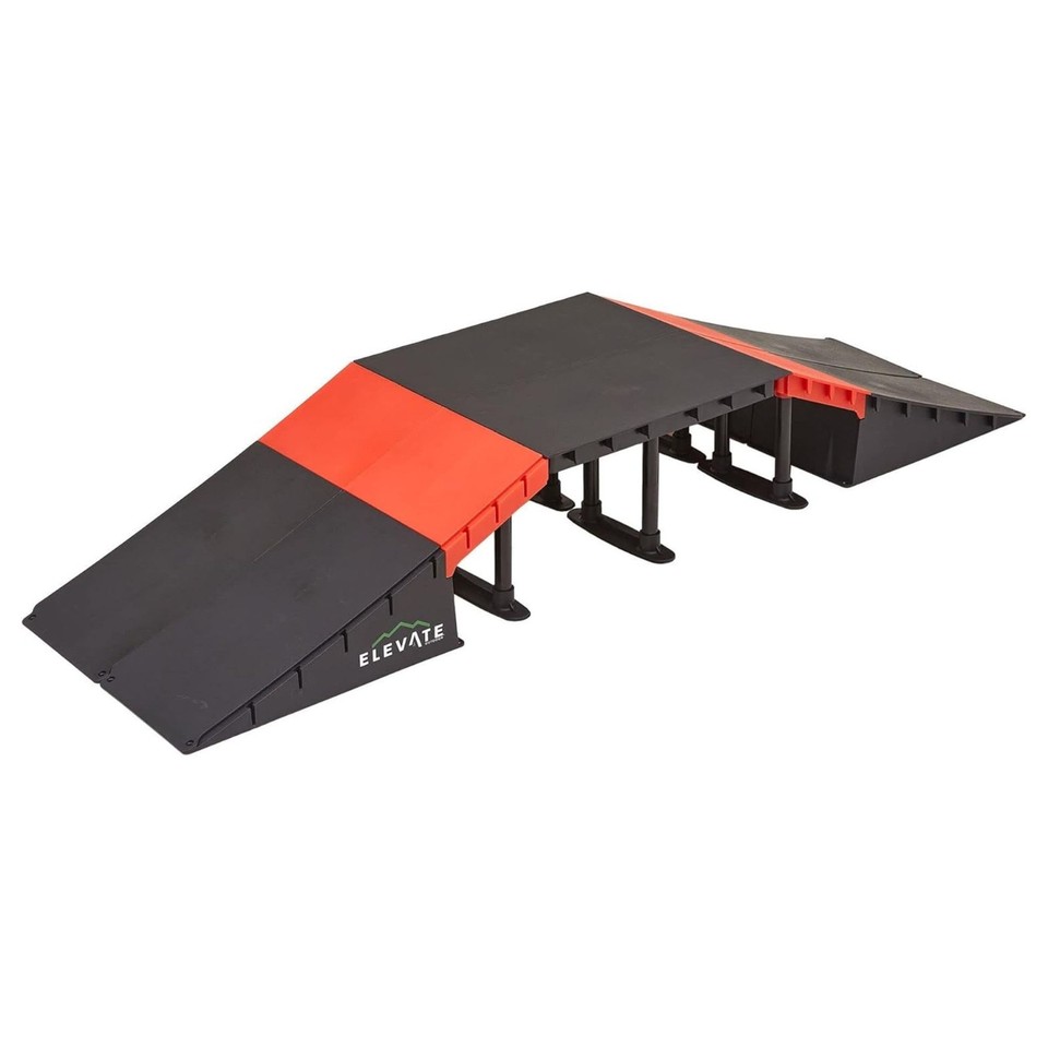 Elevate Outdoor Mini Skateboard Ramp 10-Piece Set with EZ-Link Setup ...