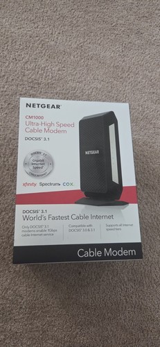 Netgear CM1000 Docsis 3.1 Ultra-high Speed Cable Modem Black Open Box | eBay