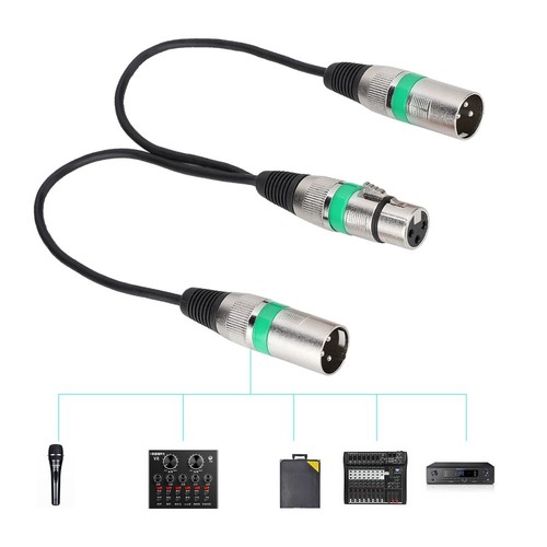 New 30cm XLR Female Jack To Dual Male Head Splitter Adapter Mic ...