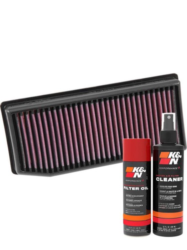 K&N Air Filter 33-3007 + Aerosol Recharge Kit fits DACIA LODGY 1.5L L4 ...