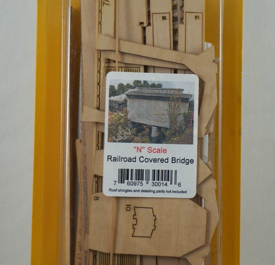 NOS Northeastern Scale Models COVERED BRIDGE N Scale Laser Cut Building ...