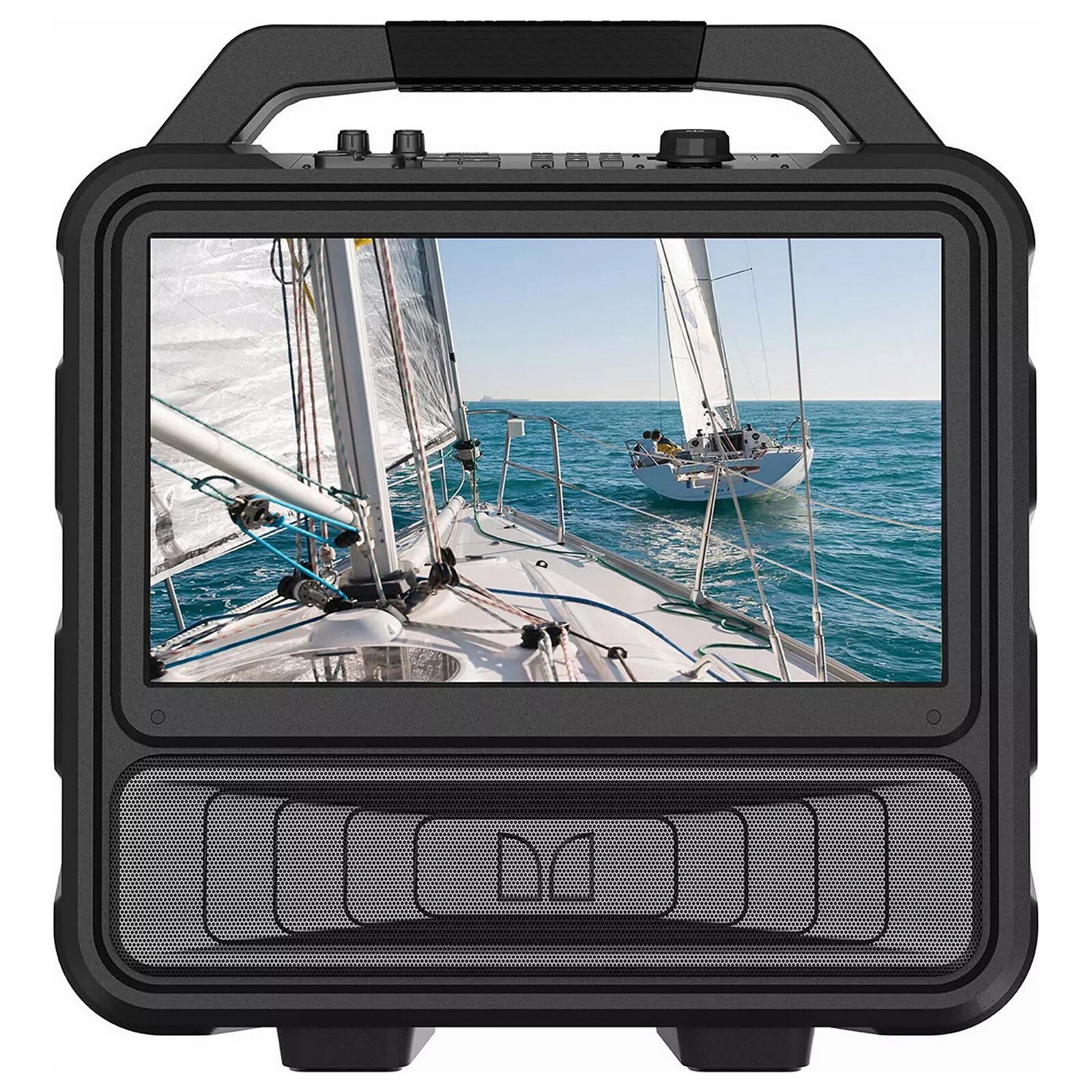 Portable Rechargeable Bluetooth Speaker with 15.6” LED TV Screen ...