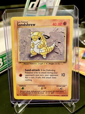 Pokémon TCG Sandshrew Base Set 62/102 Regular Unlimited Common | eBay