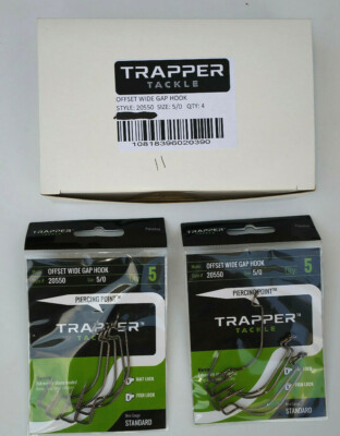 Trapper Tackle Fish Hooks Lot - Size 5/0 - 10 Hooks - 2 Packs ...