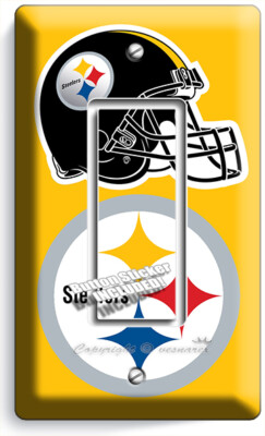 PITTSBURGH STEELERS FOOTBALL TEAM LOGO SINGLE GFCI LIGHT SWITCH WALL ...
