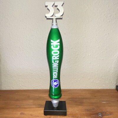 Rolling Rock 33 Draft Beer Tap Handle - 13” Tall Wood Green Kegerator ...