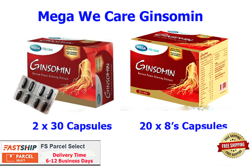 2x30/20x8's Caps Ginsomin extrait de ginzeng à base de plantes ...