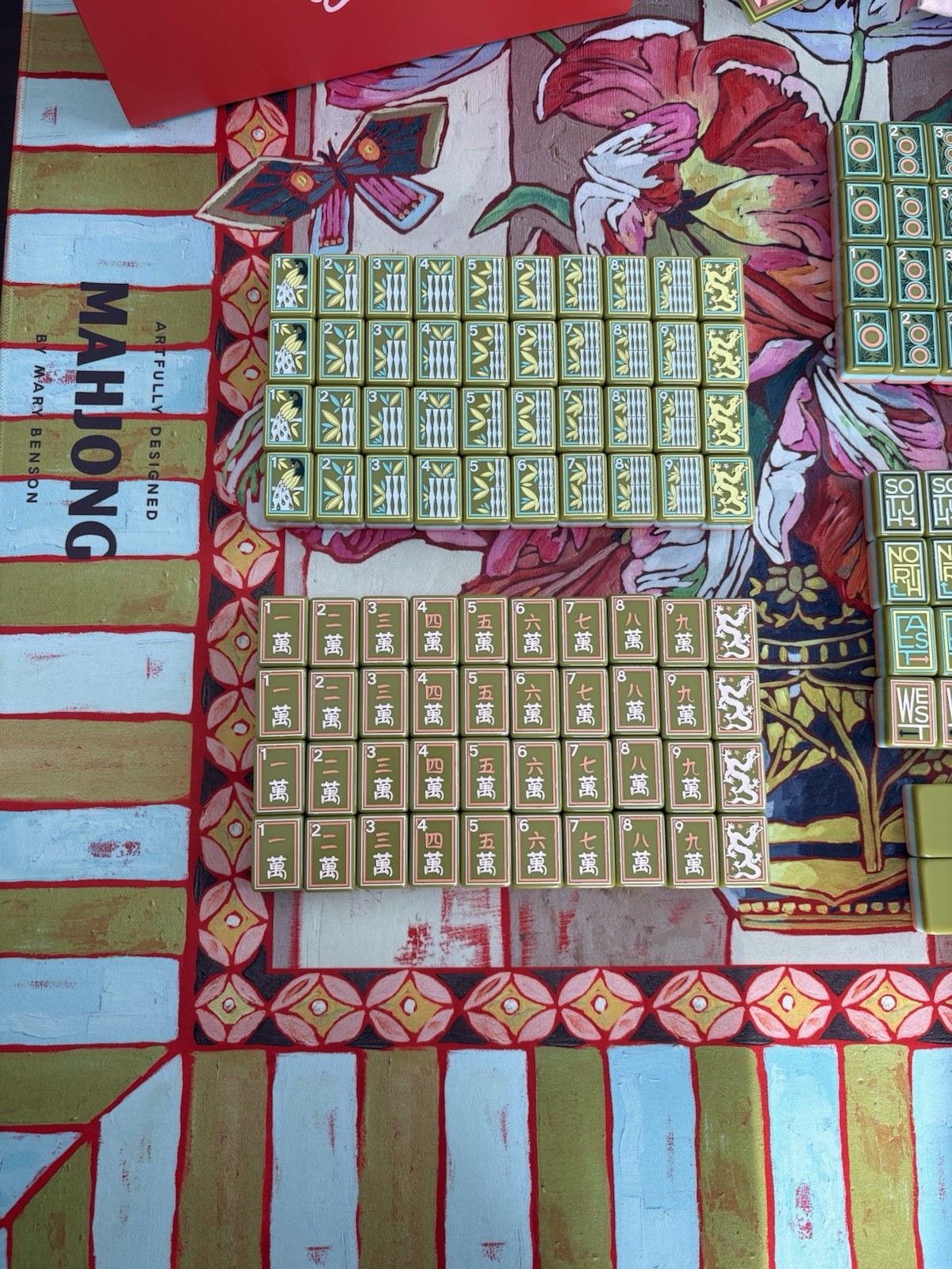 Mary Benson Mahjong Tile Set & Mat | eBay