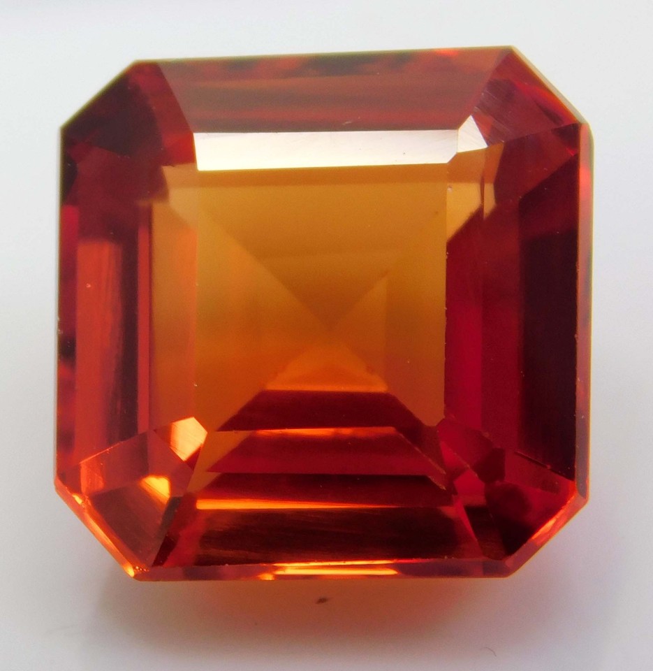 Certified 8.50 Ct Natural Mexican Fire Opal Red Orange Asscher Cut ...