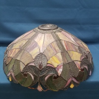 For Craft/Repair Pick Up Only Tiffany Style Stained Glass Lamp Shade 18 ...