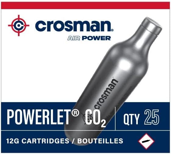 Crosman 12-Gram CO2 Powerlet Cartridges for Use with Air Rifles and Air ...