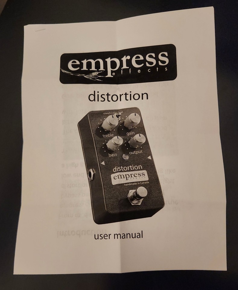 Empress Distortion Boutique Distortion w/Box & Manual EX USED | eBay