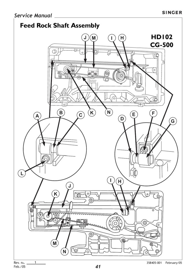 121-Page Singer Service Manual, on CD, for Sewing Machines CG-500 CG ...