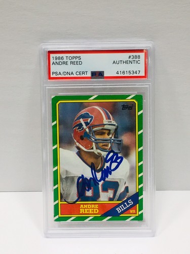 ANDRE REED 1986 Topps #388 RC Rookie Autograph PSA/DNA Buffalo Bills | eBay