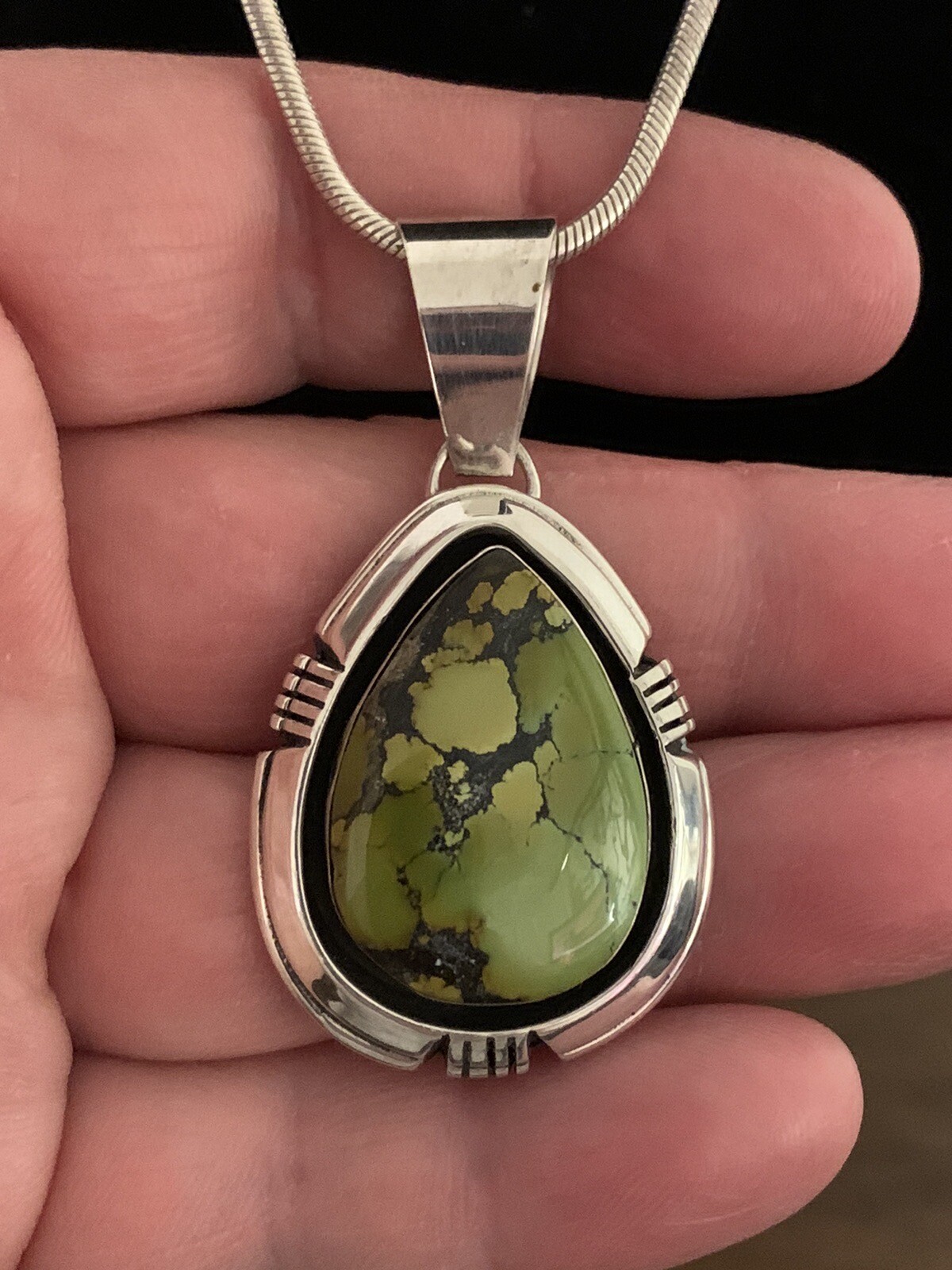 Signed Rita Touchine Navajo Turquoise And Sterling Si… - Gem