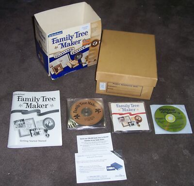 Broderbund Family Tree Maker Collector's Edn Version 9 2001 20 CDs (US ...