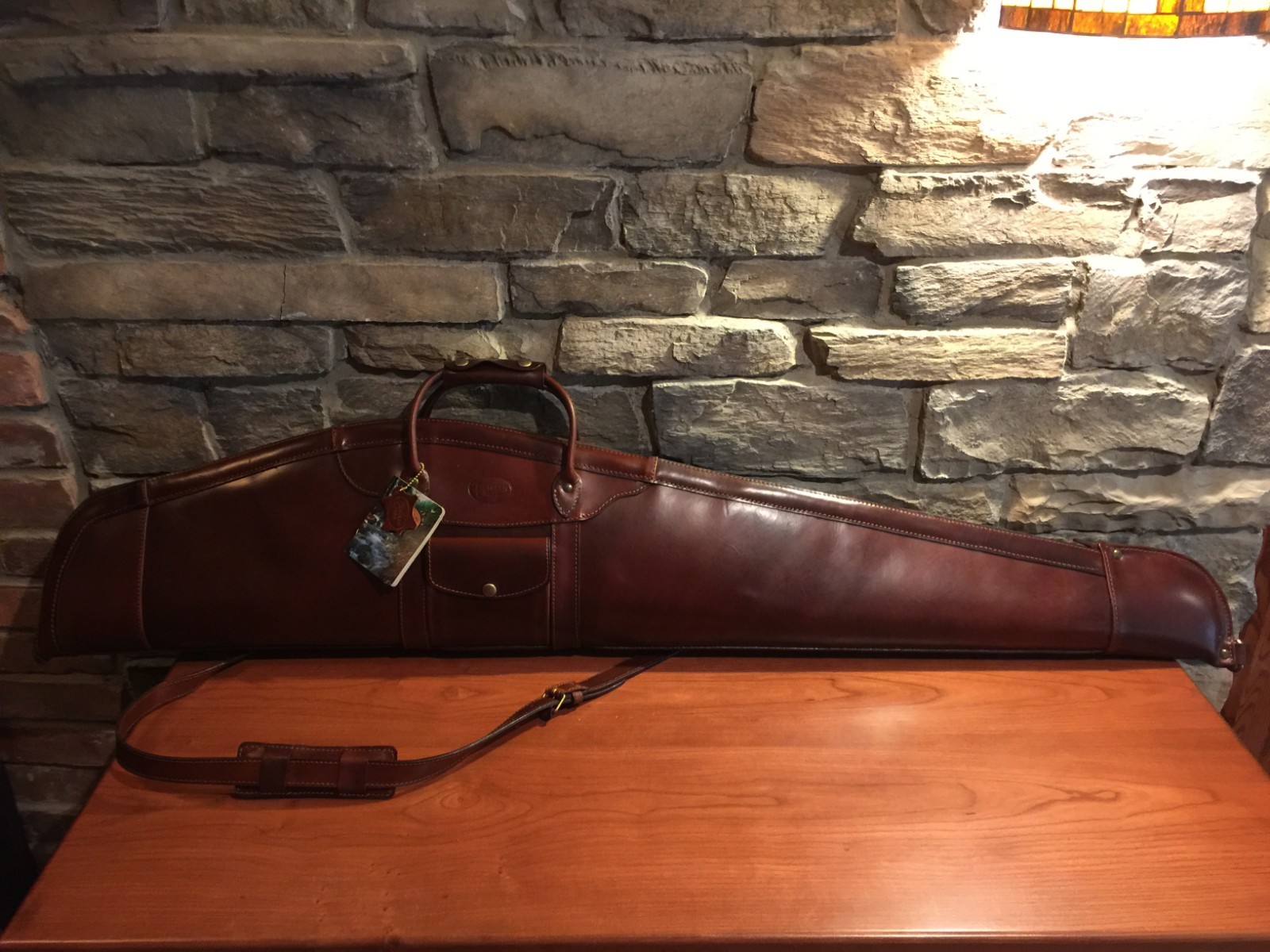 Bracken Creek Leather Rifle & Scope Case Fleece Lined American hides ...