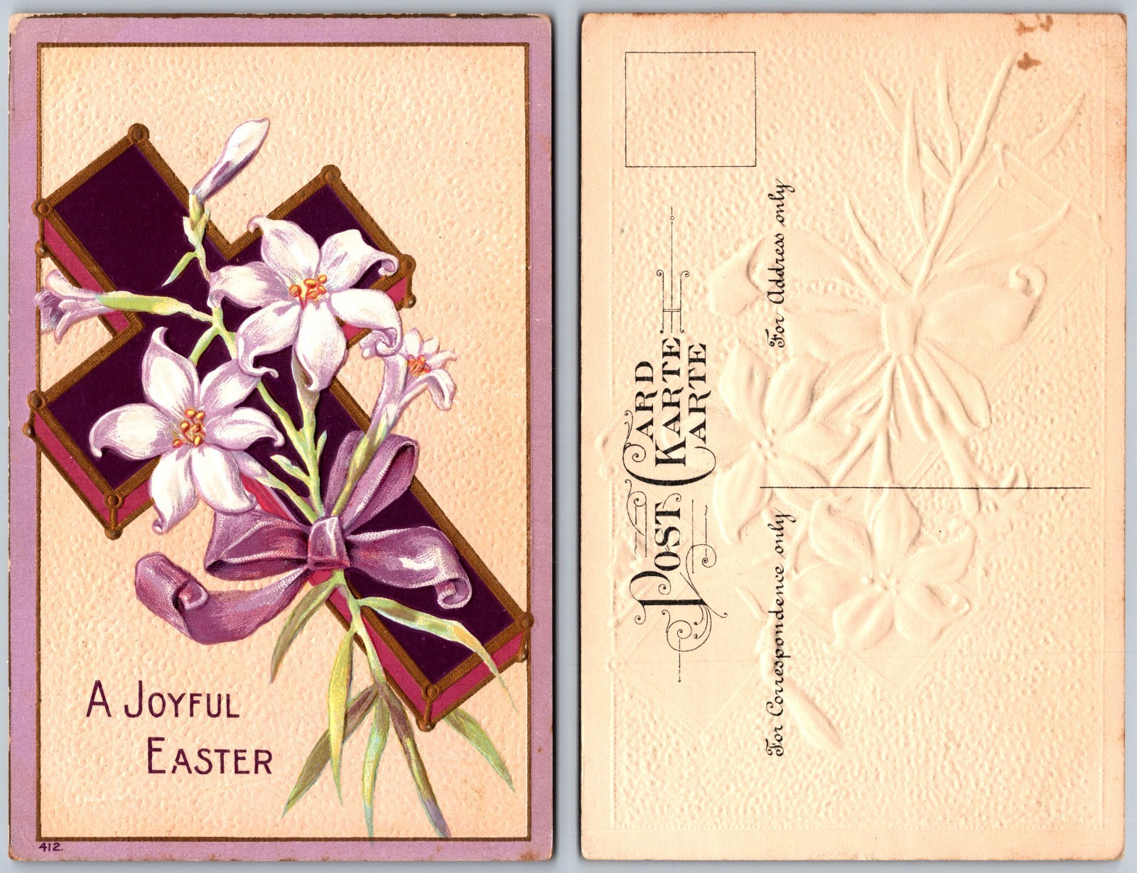 Easter Lilies Cross Postcard | eBay