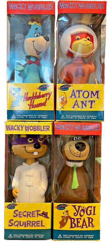 WACKY WOBBLERS-FUNKO- ATOM ANT, SECRET SQUIRREL, YOGI BEAR, HUCKLEBERRY ...