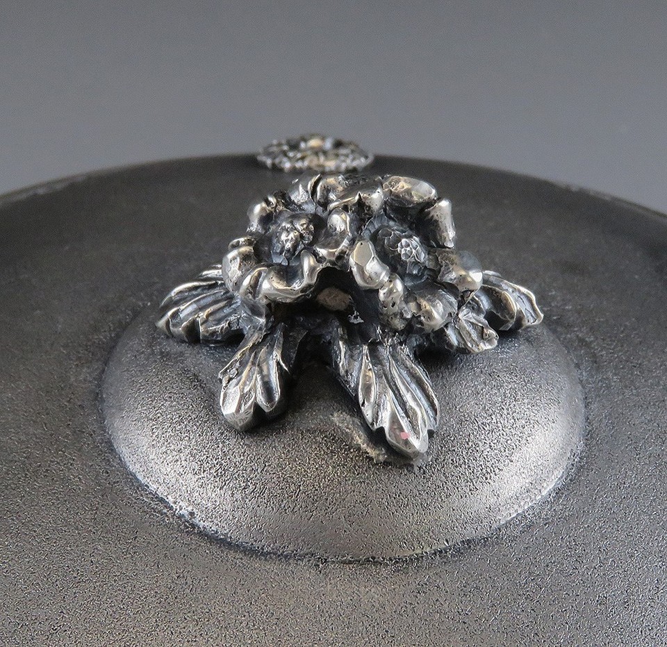 Vintage Italian Matte Silver Flying Saucer Shaped Flower Sugar Dish ...