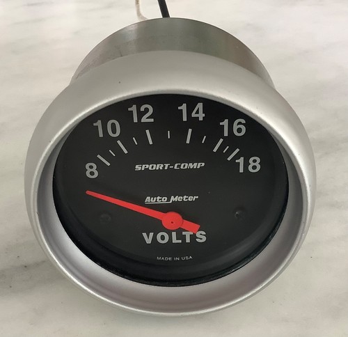 AutoMeter SPORT-COMP 2-5/8" VOLTS Gauge 3592, Nice, Never Used | eBay