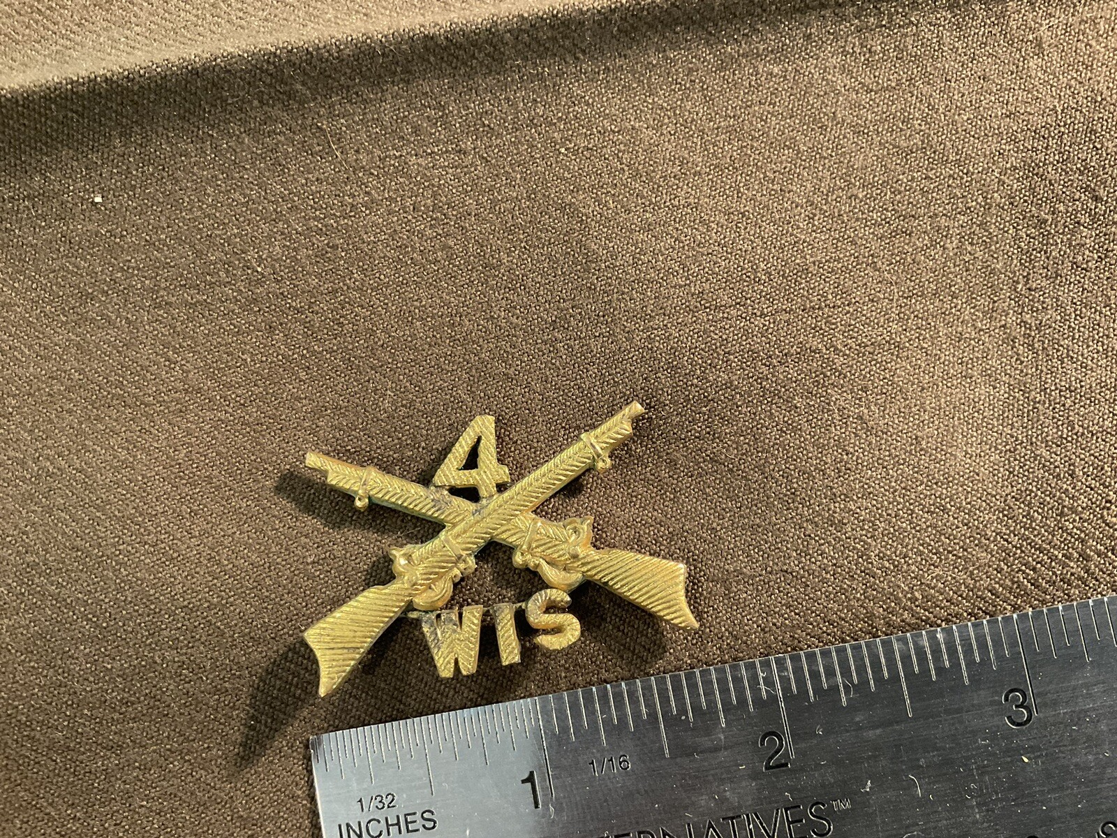 ORIGINAL SPAN AM WAR 4TH WISCONSIN INFANTRY COLLAR INSIGNIA | eBay