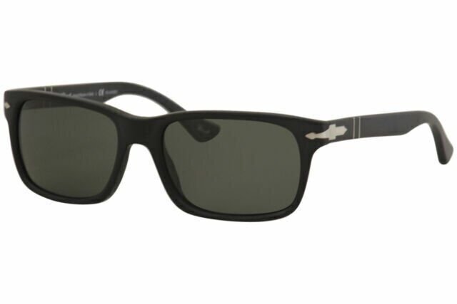 Persol Matte Black Rectangular Polarized Sunglasses, 0PO3048S 900058 ...