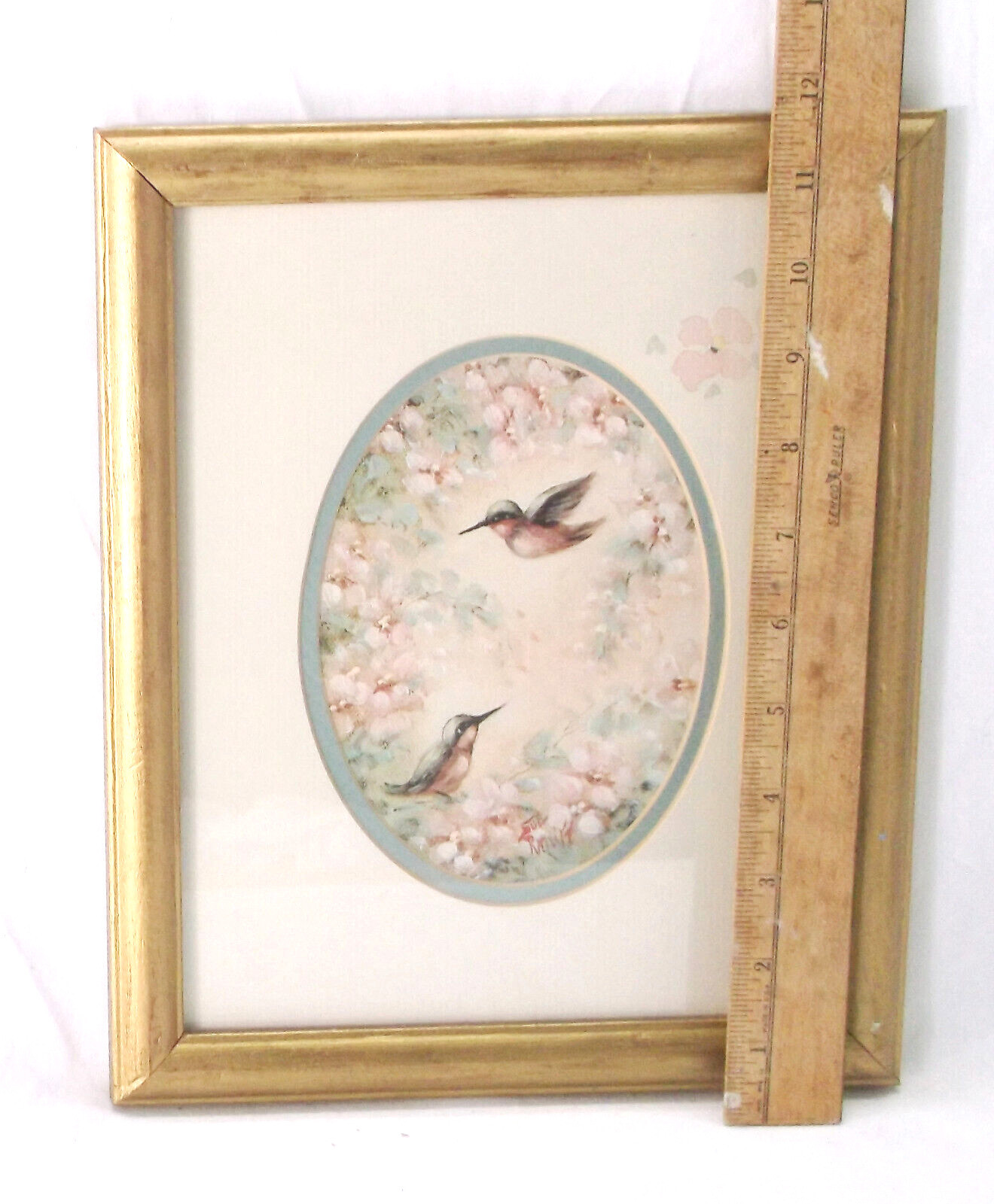 Rare "Birds & Flowers" Sue Ratliff-Matted/Framed/Signed-9 1/2 X 11 1/2 ...