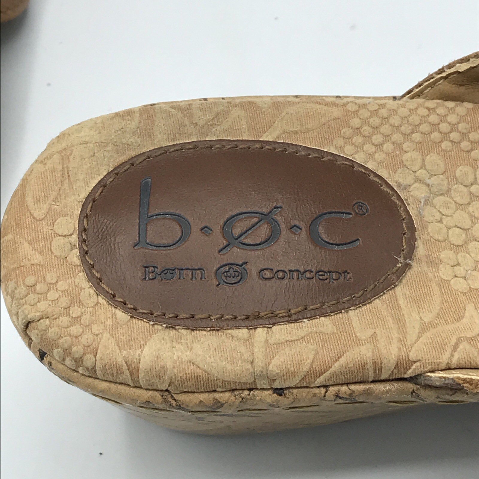 BOC Born Concept Brown Leather Slide On Thong Sandals… - Gem