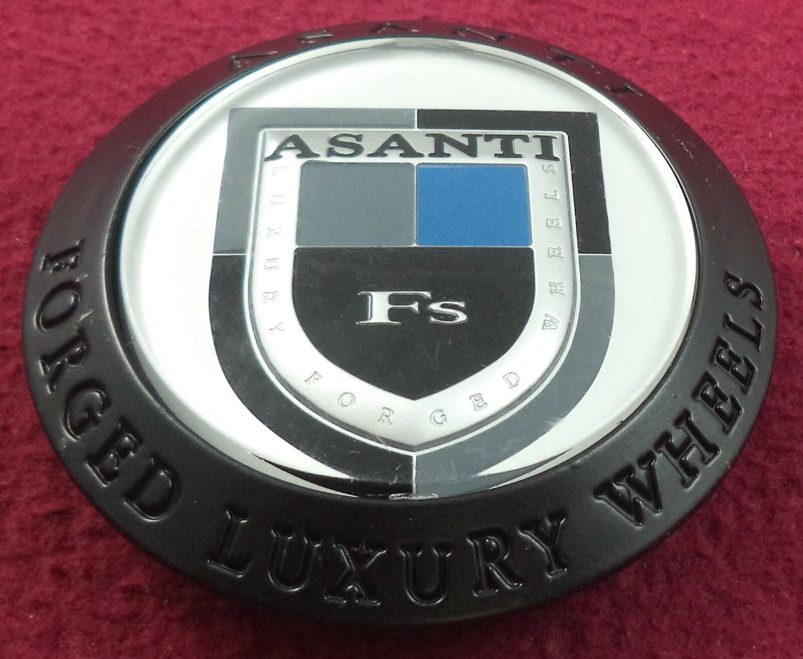 Asanti Wheels Flat Black / Silver Custom Wheel Center Cap # ASANTI-FS ...