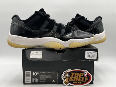 Air Jordan 11 Low Barons 2017 Size 10.5 Used Rare Retro Authentic Black ...