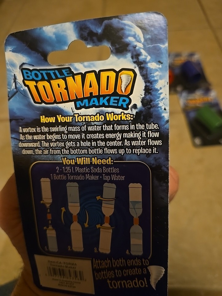 1 Bottle Tornado Maker Comes In 4 Colors Orange Blue Purple Green Toy ...