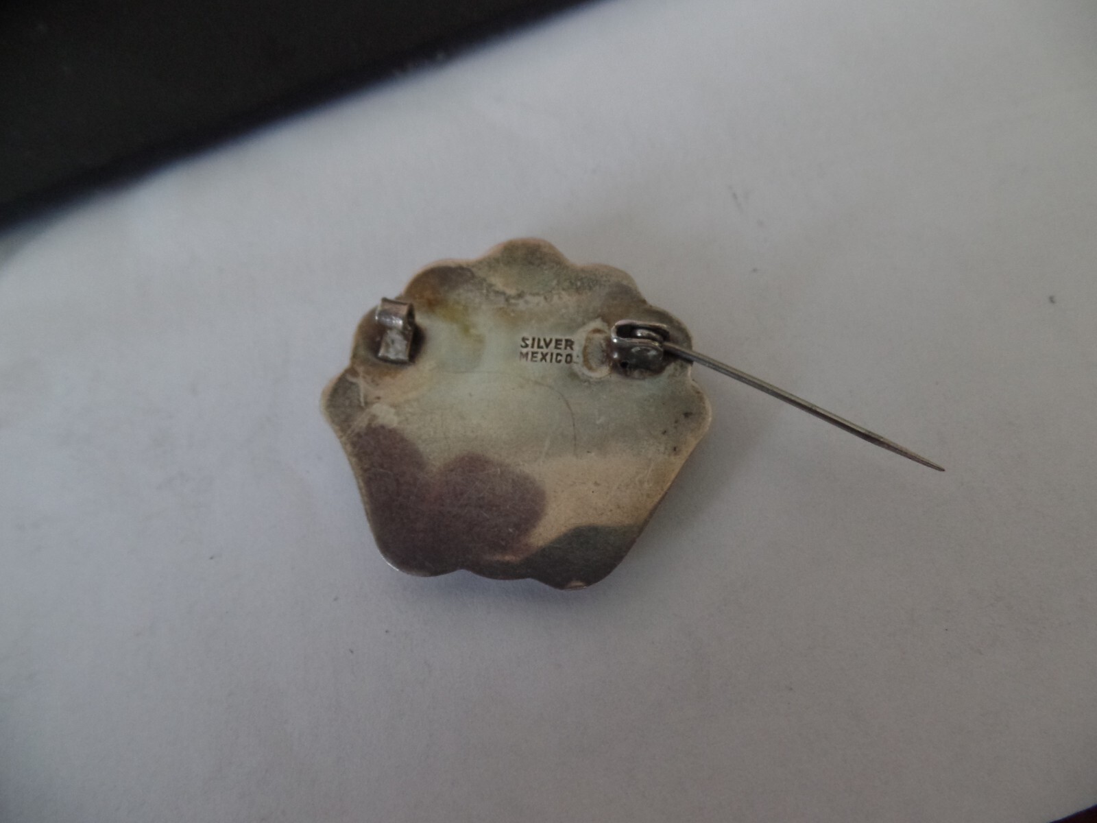 Antique Silver-Mexico Pin - Gem