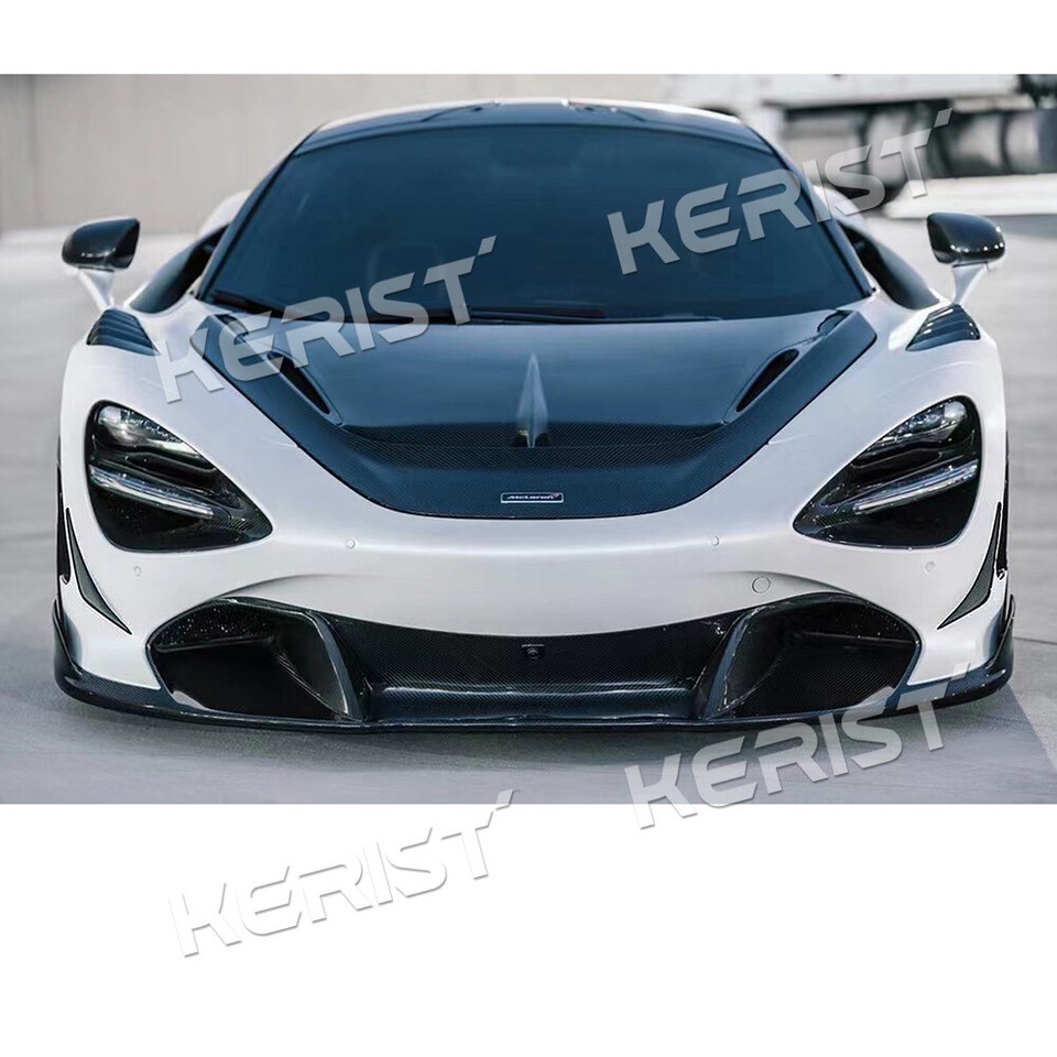 for McLaren 720S 2017-2022 Carbon Fiber Front Bumper Canards Splitter ...